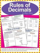 Rules Decimals Lesson :Guided Notes., Teacher Idea