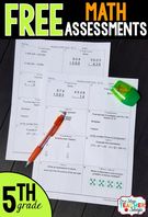 Fifth Grade Math Assessments., Teacher Idea