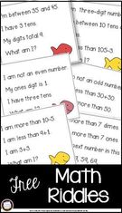 Math Riddles For First Grade., Teacher Idea