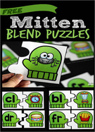 FREE Mitten Blend Puzzles., Teacher Idea