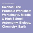 Free Science Worksheets., Teacher Idea