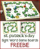 St. Patrick's Day Game Boards., Teacher Idea