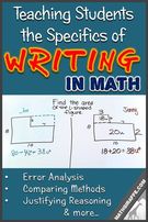 Teaching Your Students Specifics Writing Math Class., Teacher Idea